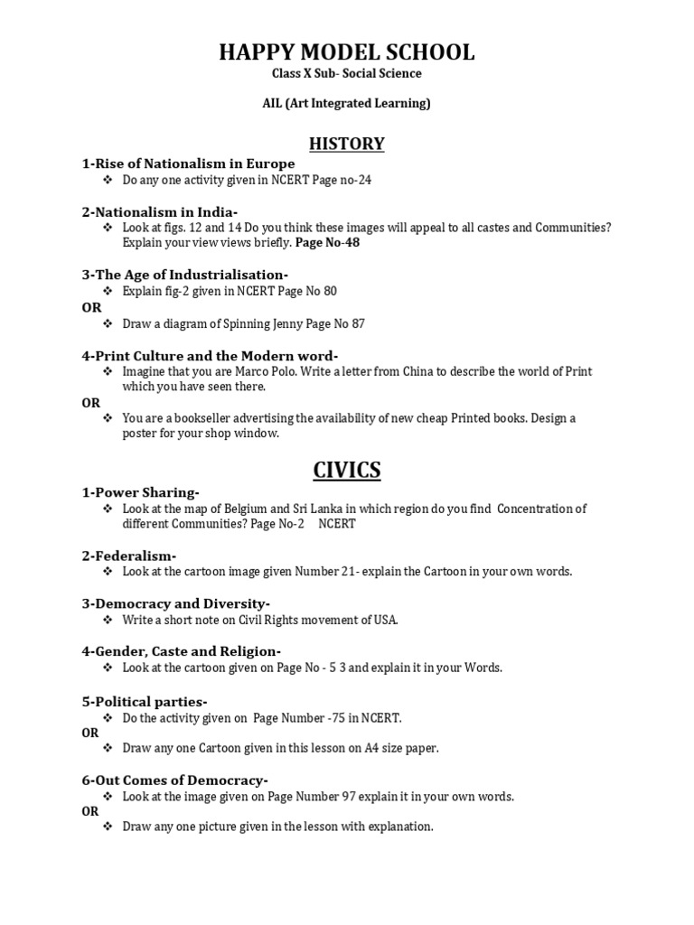 AIL FOR Class X 21-22 | PDF | Natural Environment | Economies