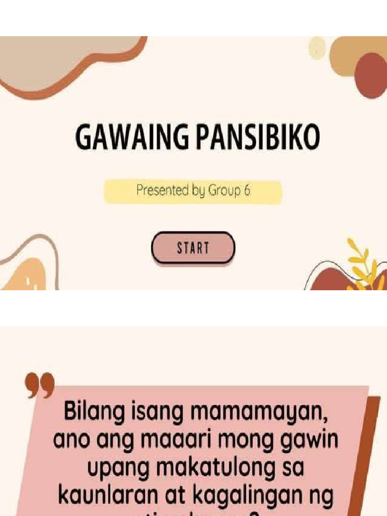 Gawaing Pansibiko g6 Week 1 | PDF