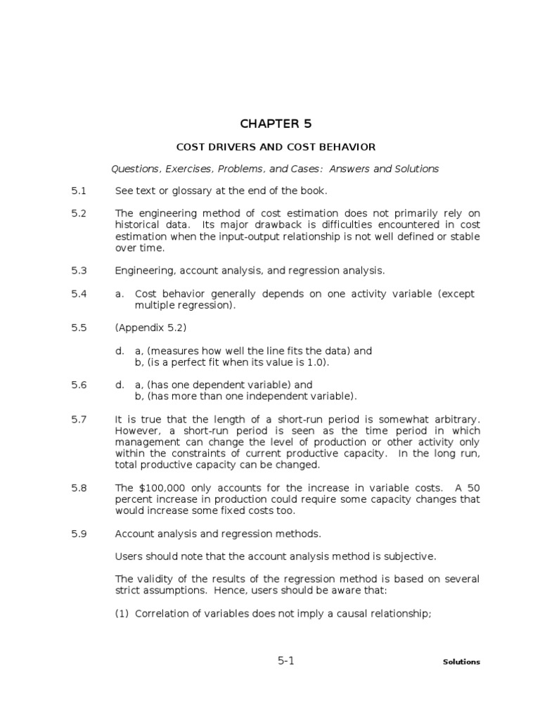 Questions, Exercises, Problems, and Cases: Answers and Solutions | PDF | Regression Analysis ...