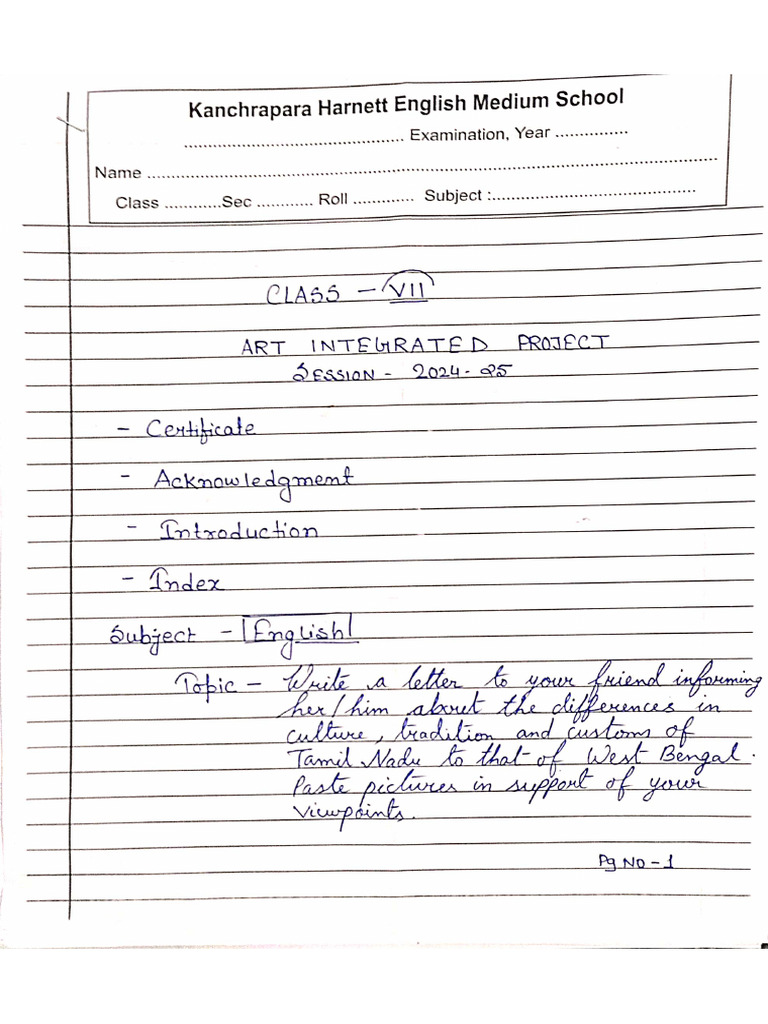 Art Integration Project Class 7 | PDF