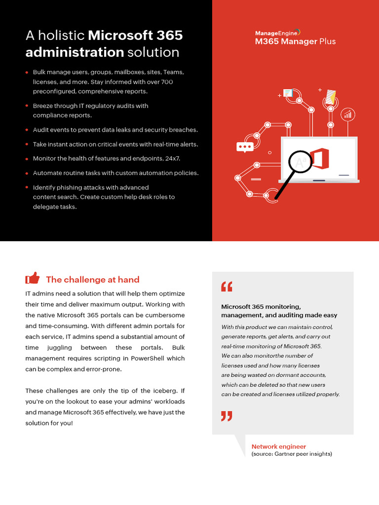 M365 Manager Plus Overview and Features | PDF | Microsoft Windows ...