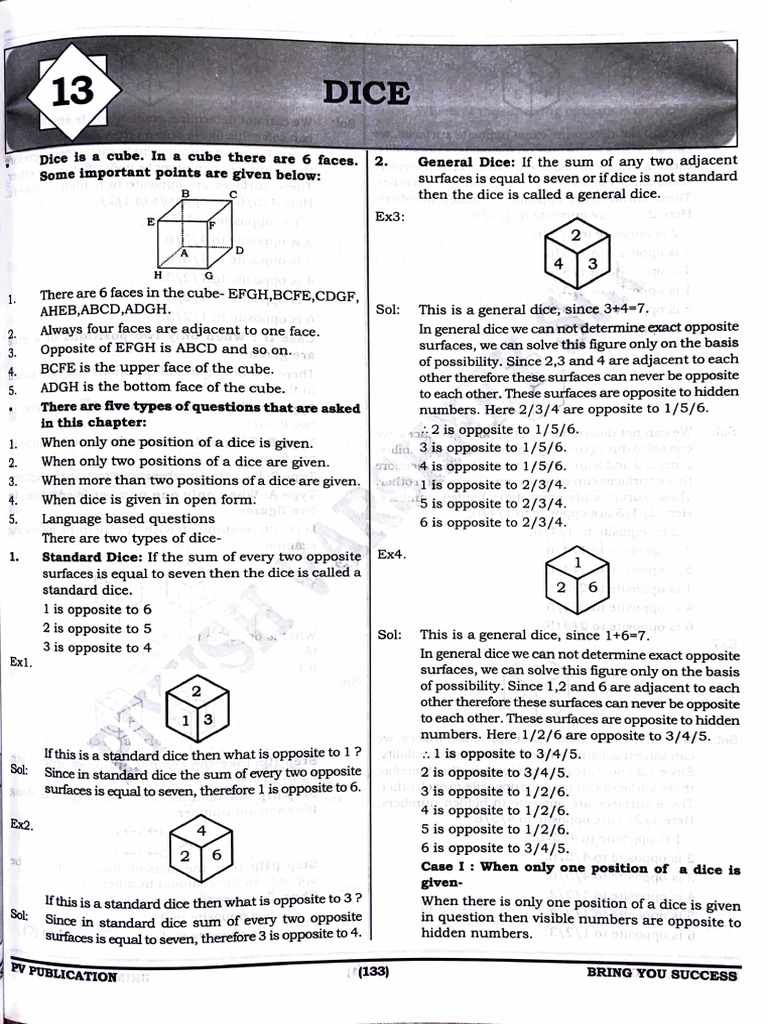 1. Dice (piyush sir book) | PDF | Dice | Gaming Devices