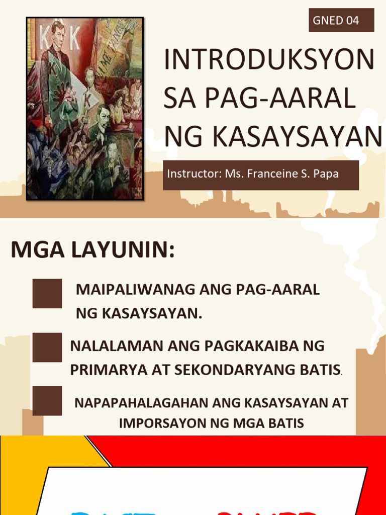 Introduksyon Sa Pag Aaral NG Kasaysayan | PDF