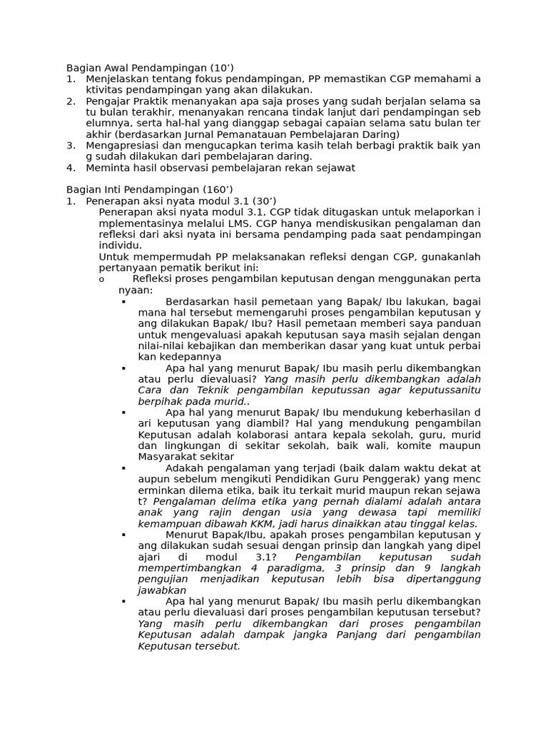 Langkah Pendampingan 5[RIO WIDODO] (1) | PDF