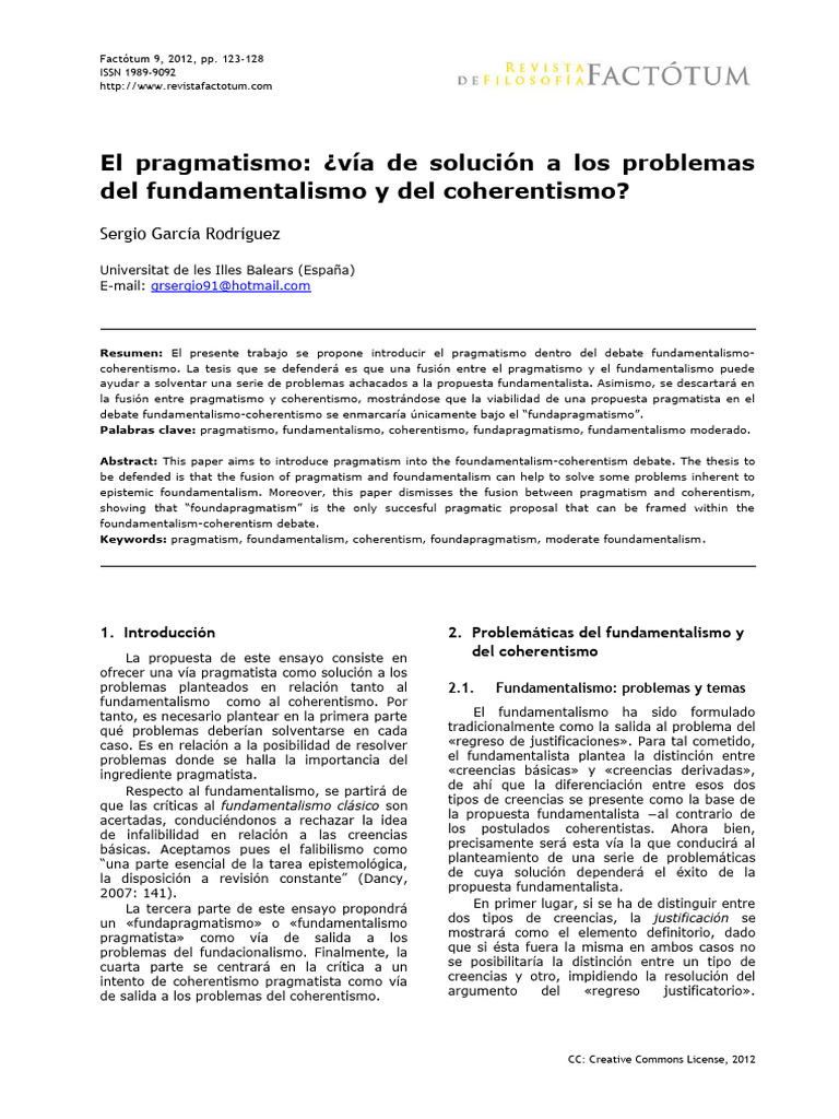 Pragmatismo | PDF | Verdad | Pragmatismo