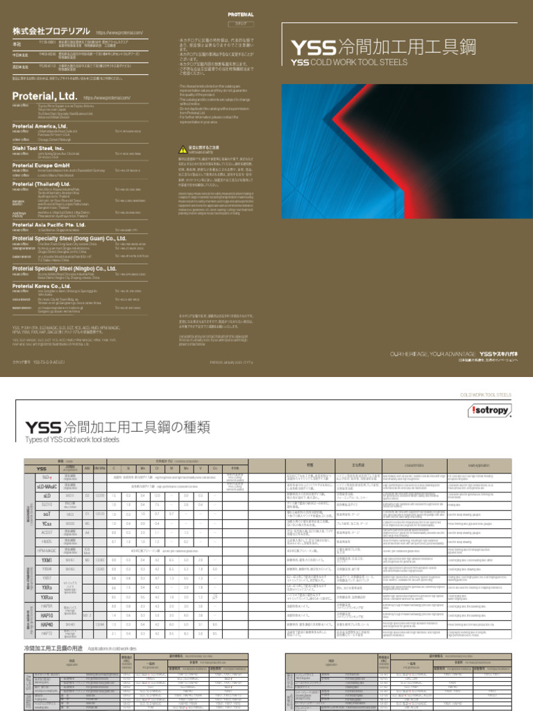 YSS-TS-Cold Work Steel | PDF | Steel | Metals