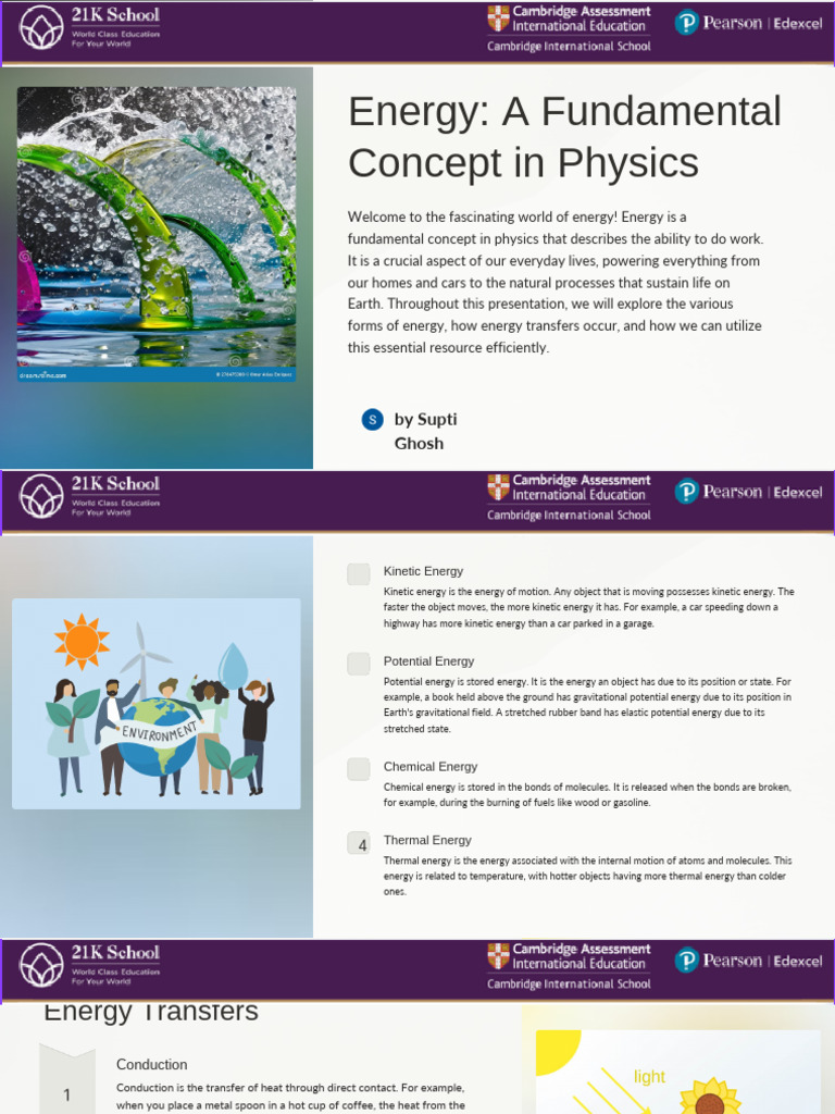 Force ,Energy, Power A Fundamental Concept in Physics | PDF | Efficient ...