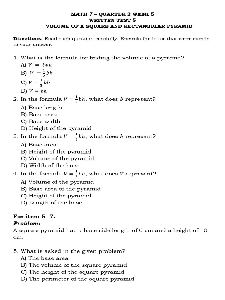 MATH 7 Q2 WK 5 WT 5 | PDF