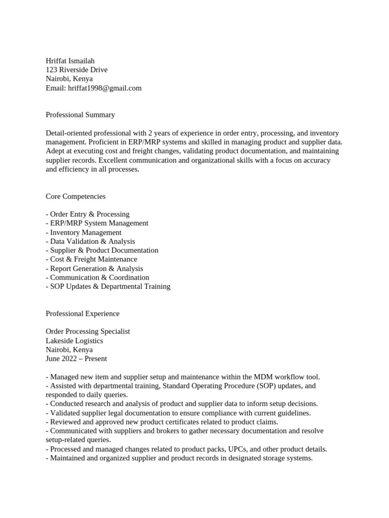 Order Processor Pdf Enterprise Resource Planning Information 7245