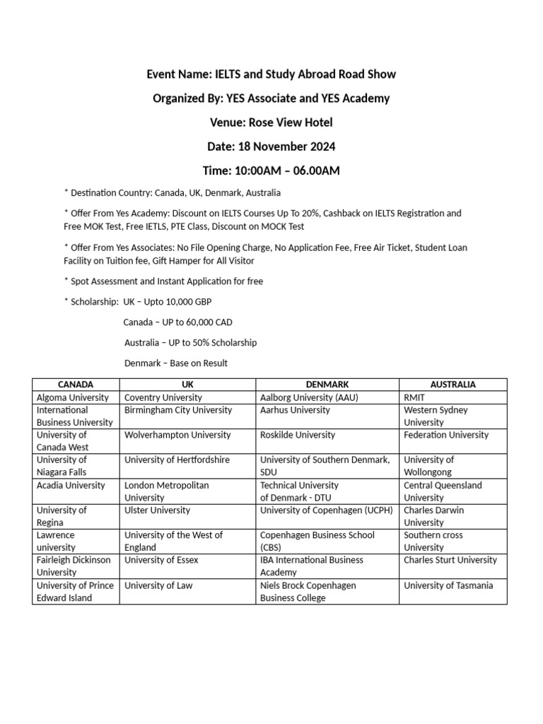 Event Name | PDF | Higher Education | Services (Economics) Event Name | PDF | Higher Education | Services (Economics)