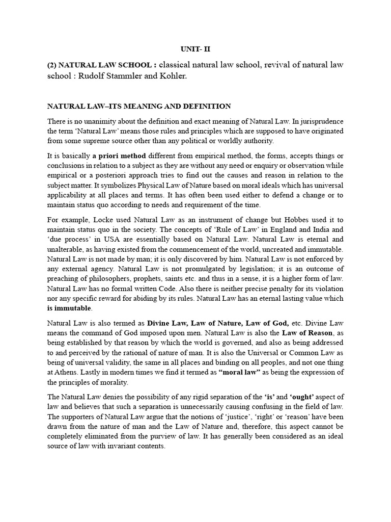 Natural Law: History and Concepts | PDF | Natural Law | Social Contract