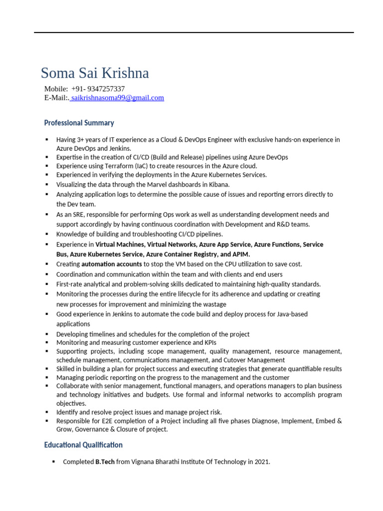 Soma Sai Krishna (1) | PDF | Microsoft Azure | Virtual Machine