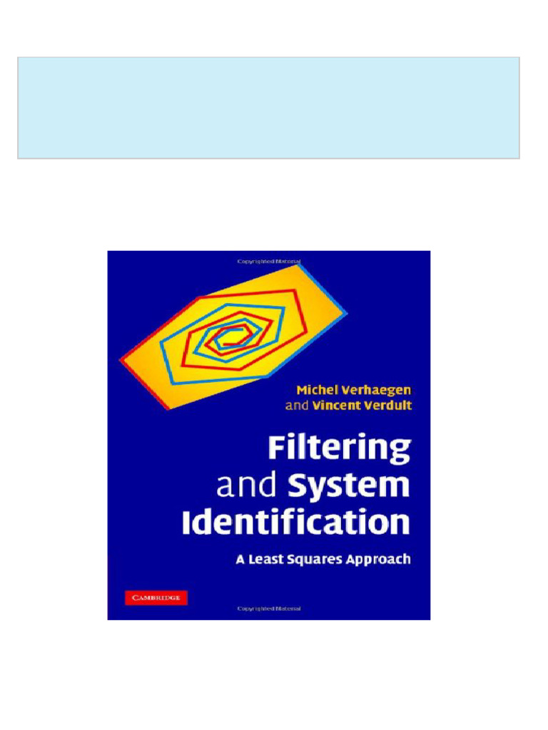 Full Download Filtering And System Identification A Least Squares