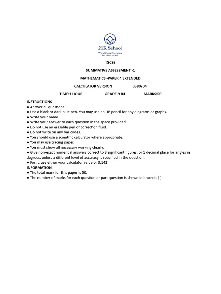 Summative Assessment Grade 9 P4 | PDF