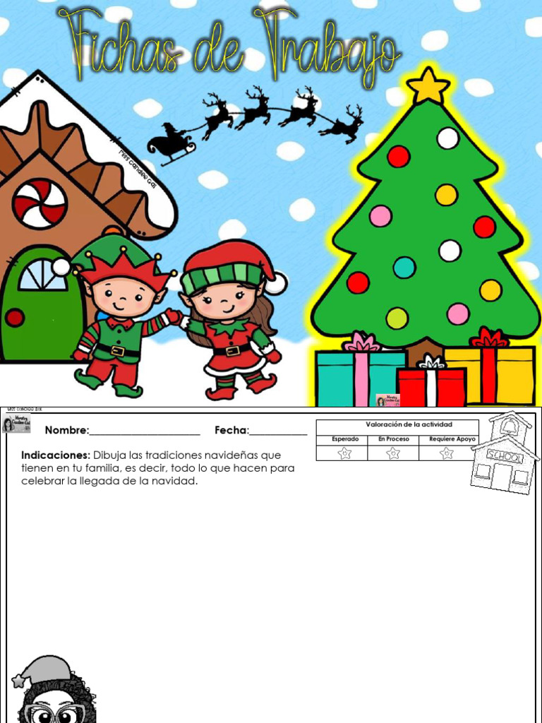 FICHAS DE TRABAJO MI BRILLANTE NAVIDAD | PDF | Navidad | Observancias ...