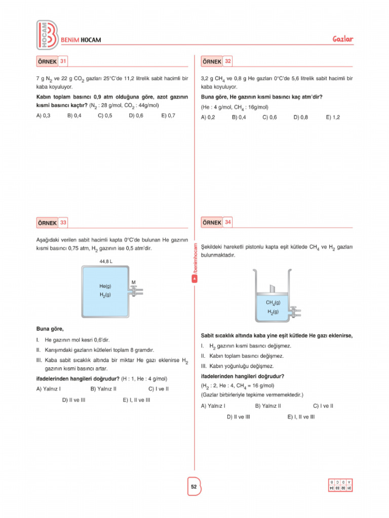 (Ayrılmış) @tgdenemeleriv2 2025 BENİM HOCAM AYT KİMYA VDK - 52 | PDF
