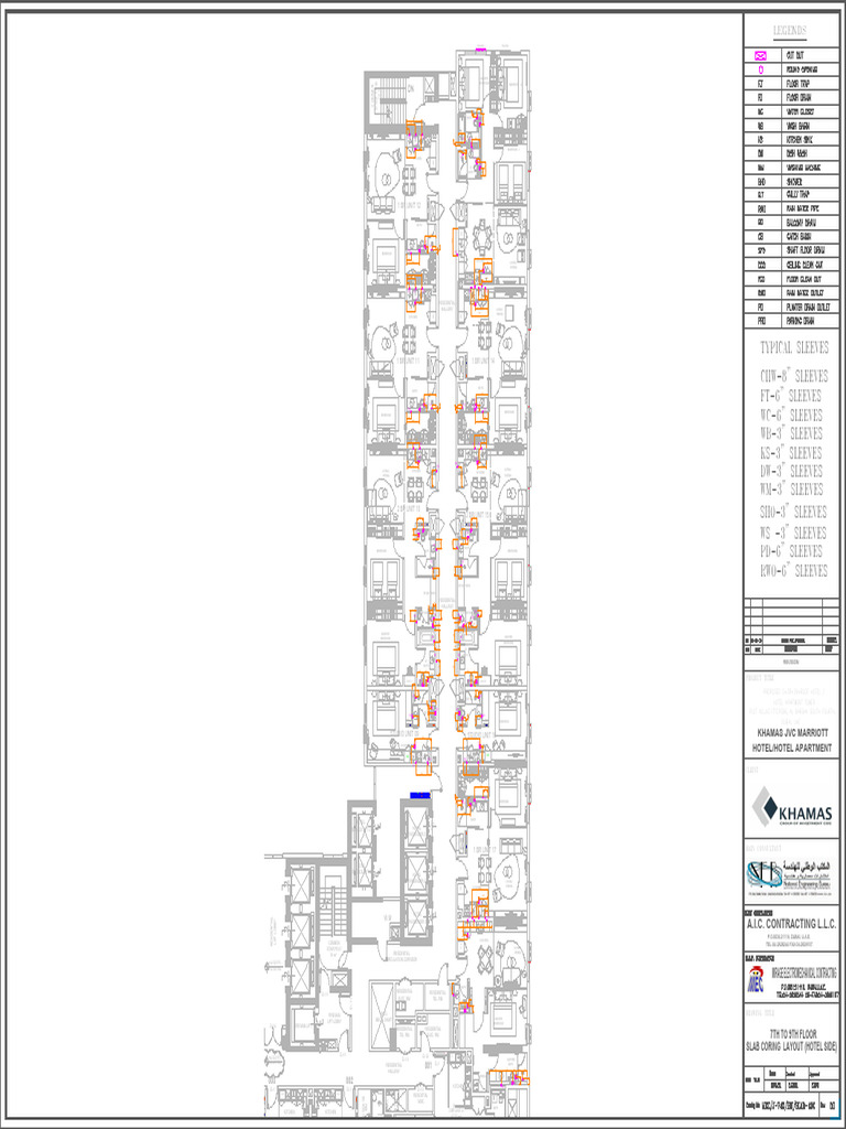 7TH To 9TH Floor Cooring Plan Slab | PDF
