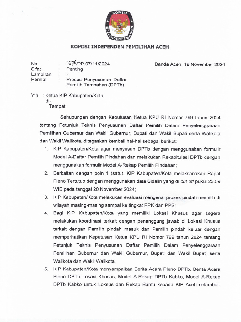 1678_Proses Penyusunan DPTb_KIP Kabkota | PDF