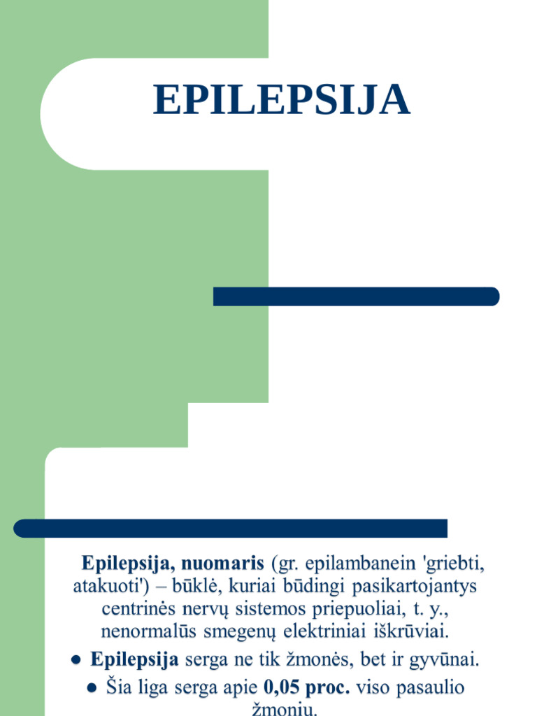 17 Pamoka Epilepsija 2 | PDF