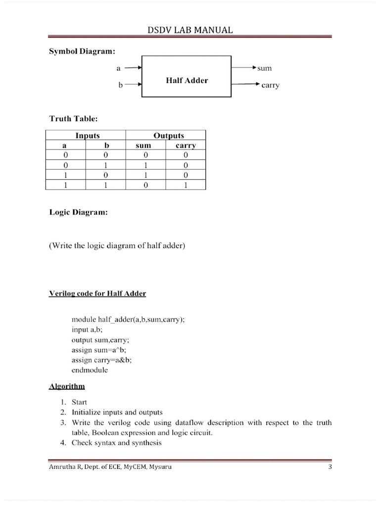 Dsdv lab manual | PDF