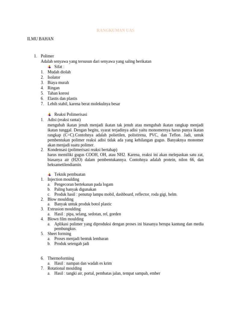 Rangkuman Uas Sem 1 PKTJ | PDF