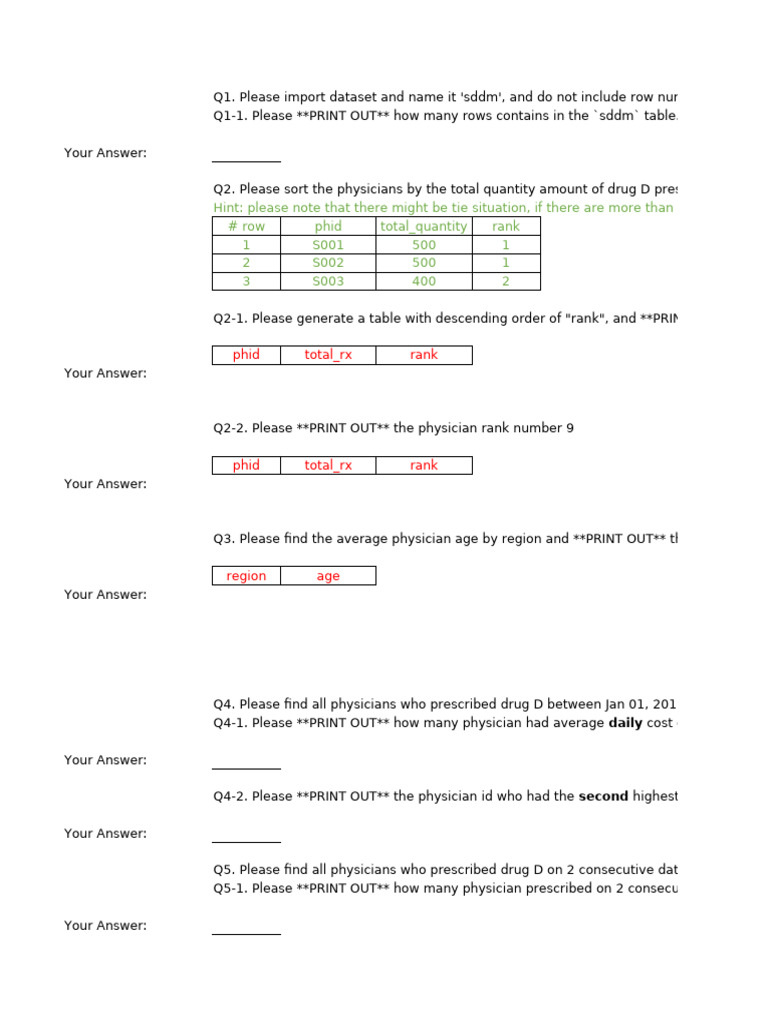 Answersheet For Candidates 2 | PDF | Medical Prescription | Health Care