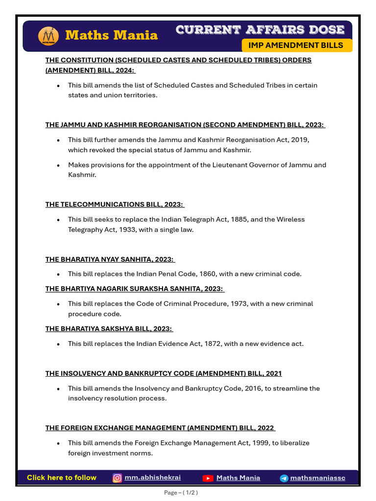 IMP AMENDMENT BILLS_MM | PDF | Government | Justice