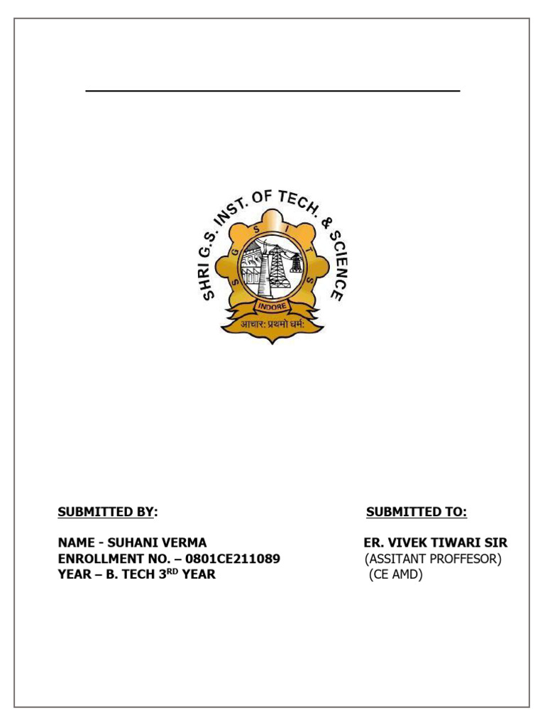 Internship Report Suhani Verma Final | PDF | Road Surface | Road