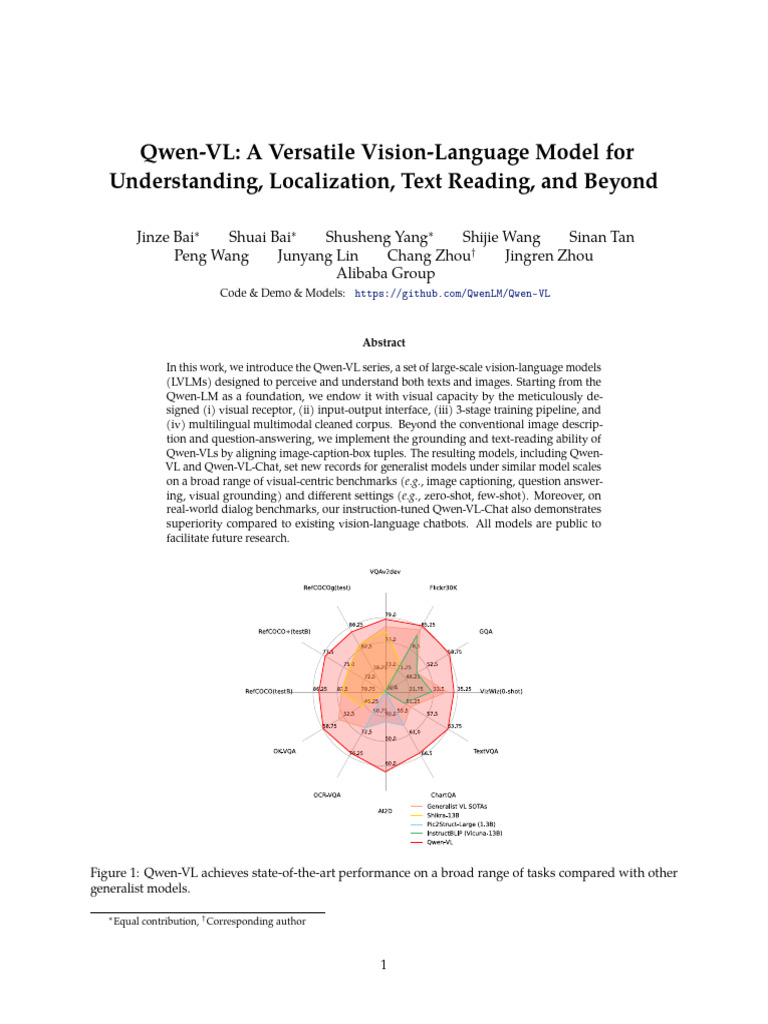 Qwen-VL | PDF | Computing | Artificial Intelligence