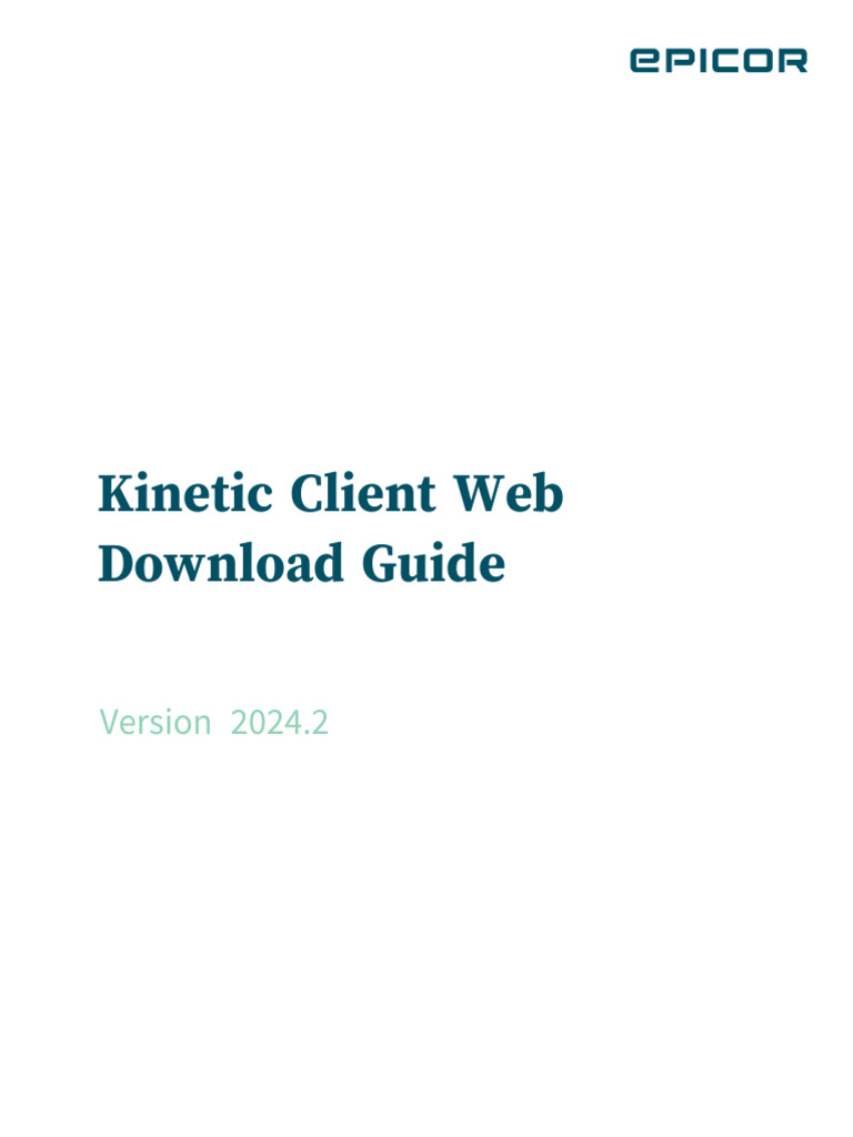 KineticClient WebDownloadGuide 2024.2 | PDF | Microsoft Windows | World ...