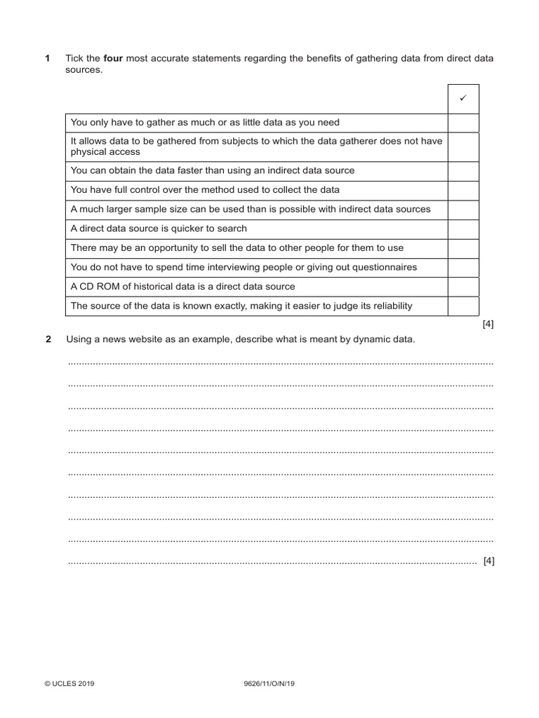 Worksheet Direct and dynamic data souce | PDF