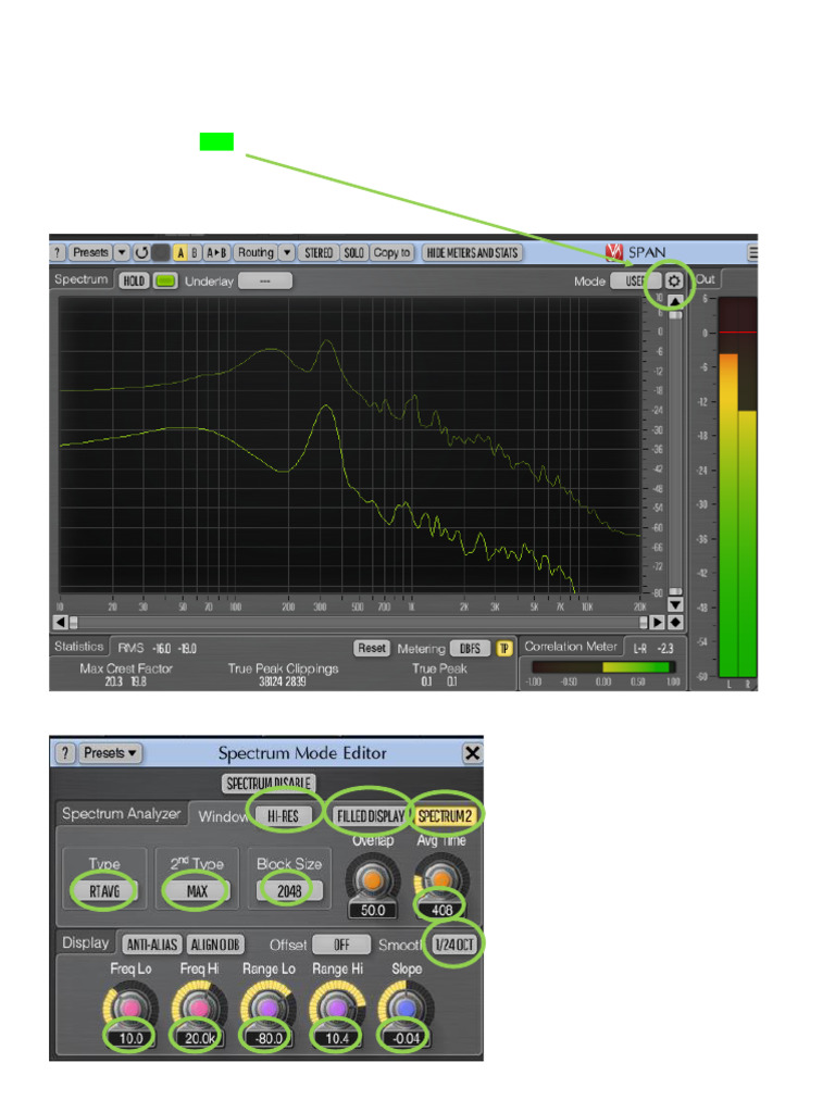 SPAN Settings For Mastering - Comold | PDF