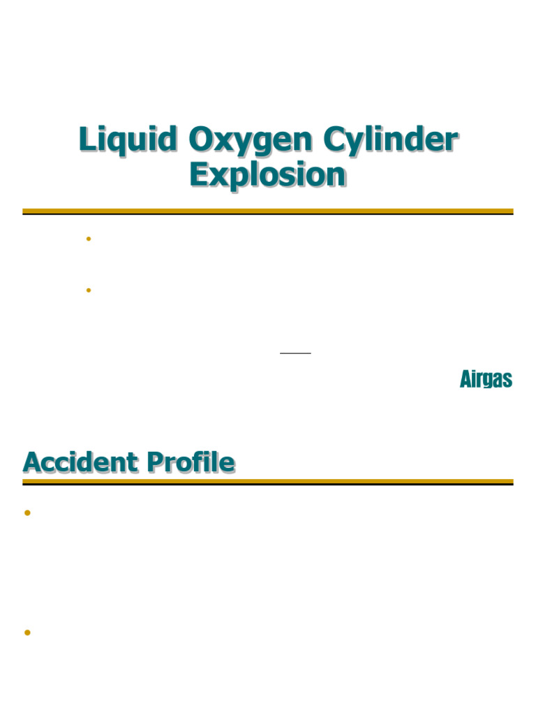 Liquid Oxygen Cylinder Explosion | PDF | Gases