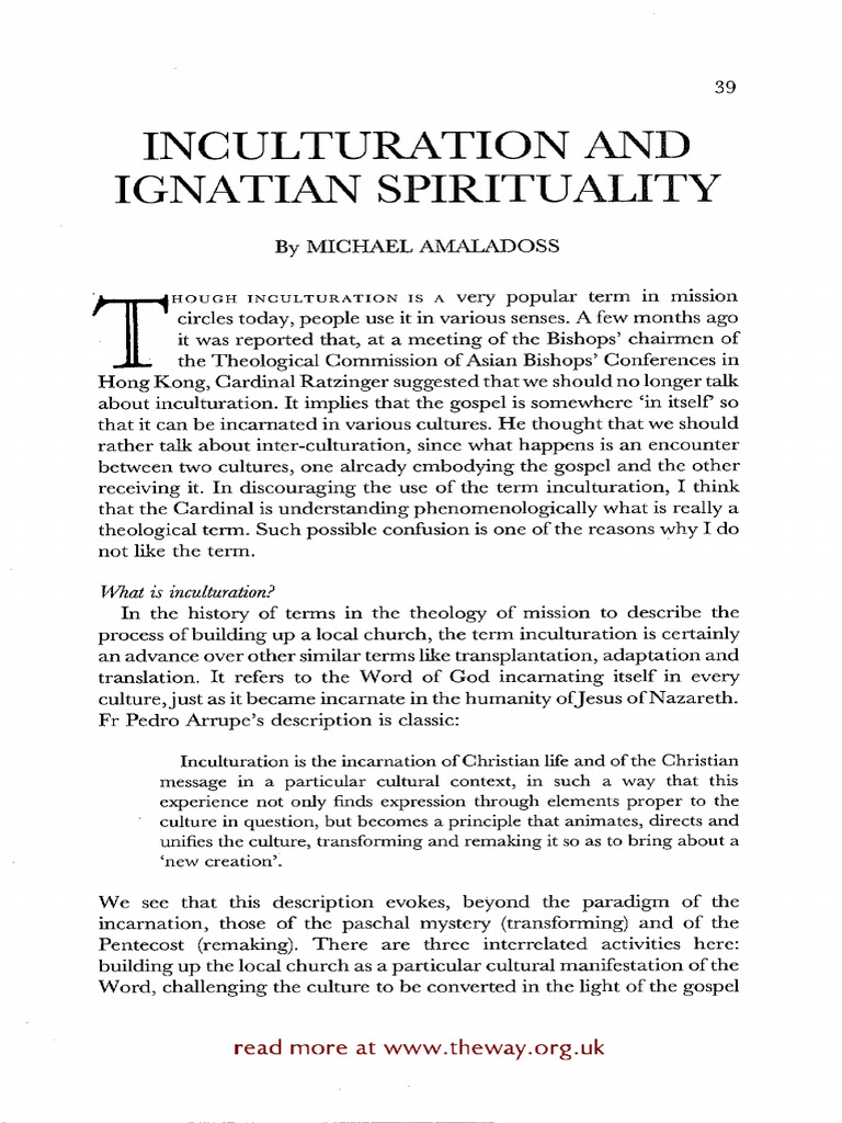 I - Inculturation Amaladoss | PDF | Salvation | Jesus
