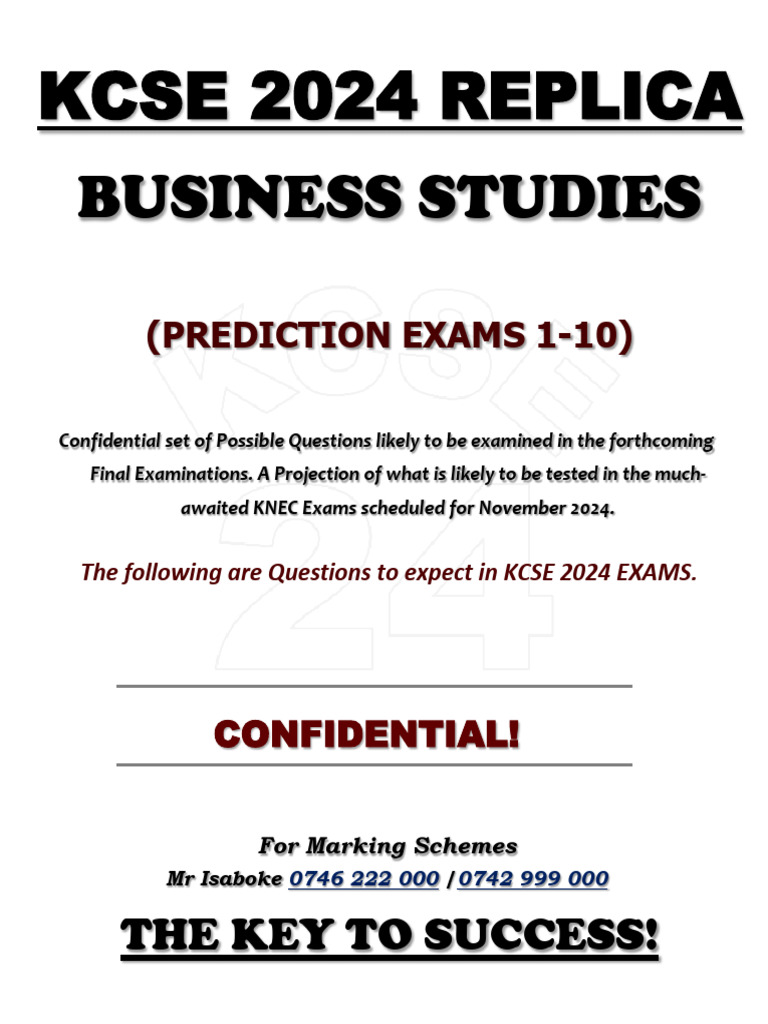 Kcse 2024 Business Studies Replica. | PDF | Banks | Demand Kcse 2024 Business Studies Replica. | PDF | Banks | Demand
