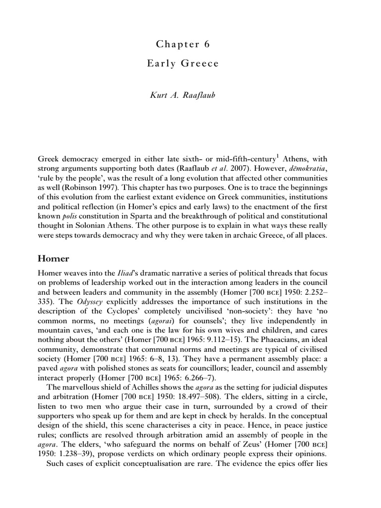 ch 6 early greece | PDF | Ancient Greece | Citizenship