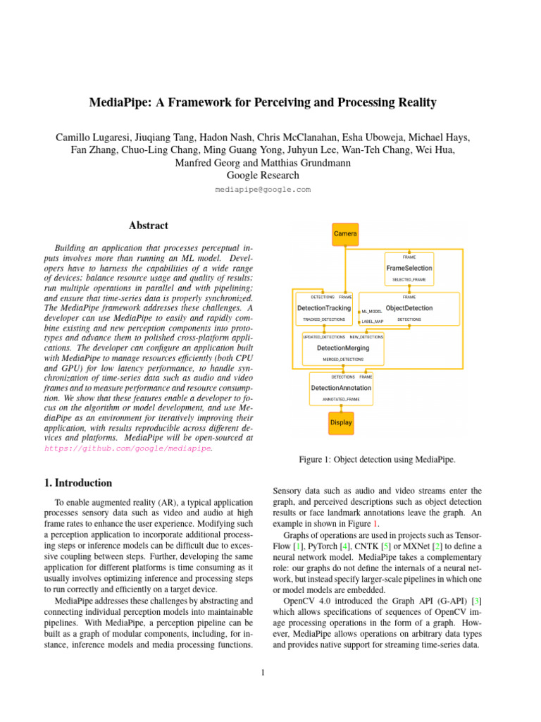 NewTitle May1 MediaPipe CVPR CV4ARVR Workshop 2019 | PDF | Image Segmentation | Graphics ...