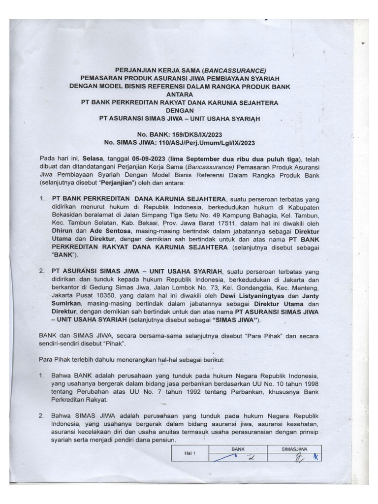 Pks Asuransi Simas Jiwa | PDF