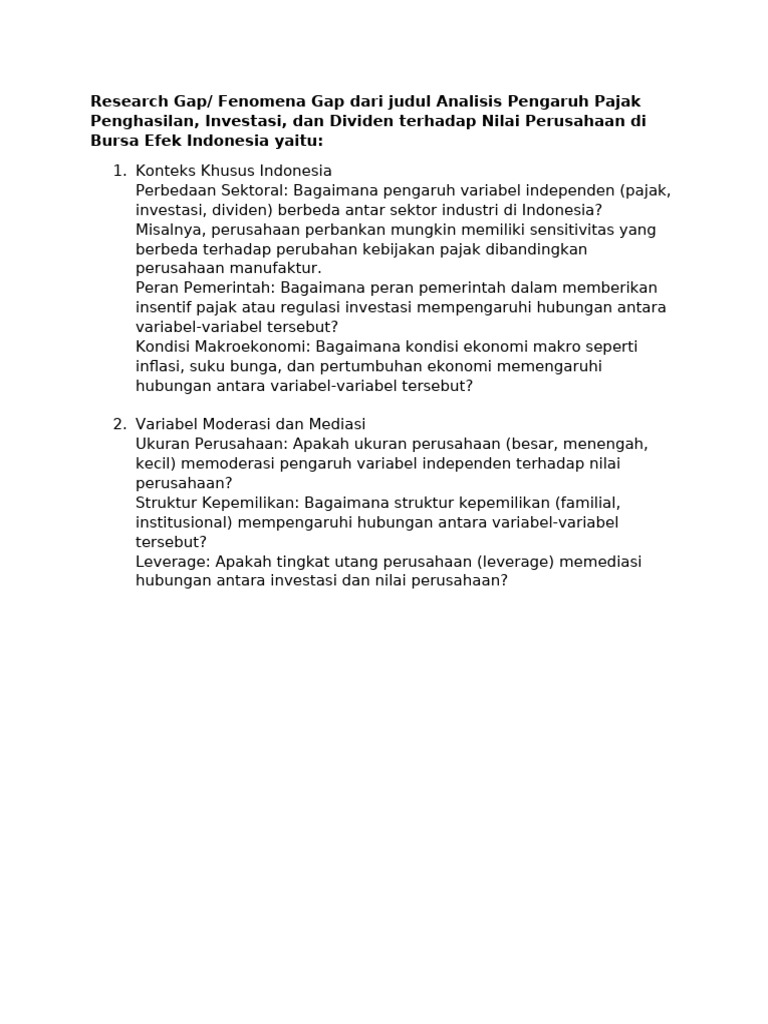 Research Gap-fenomena gap | PDF