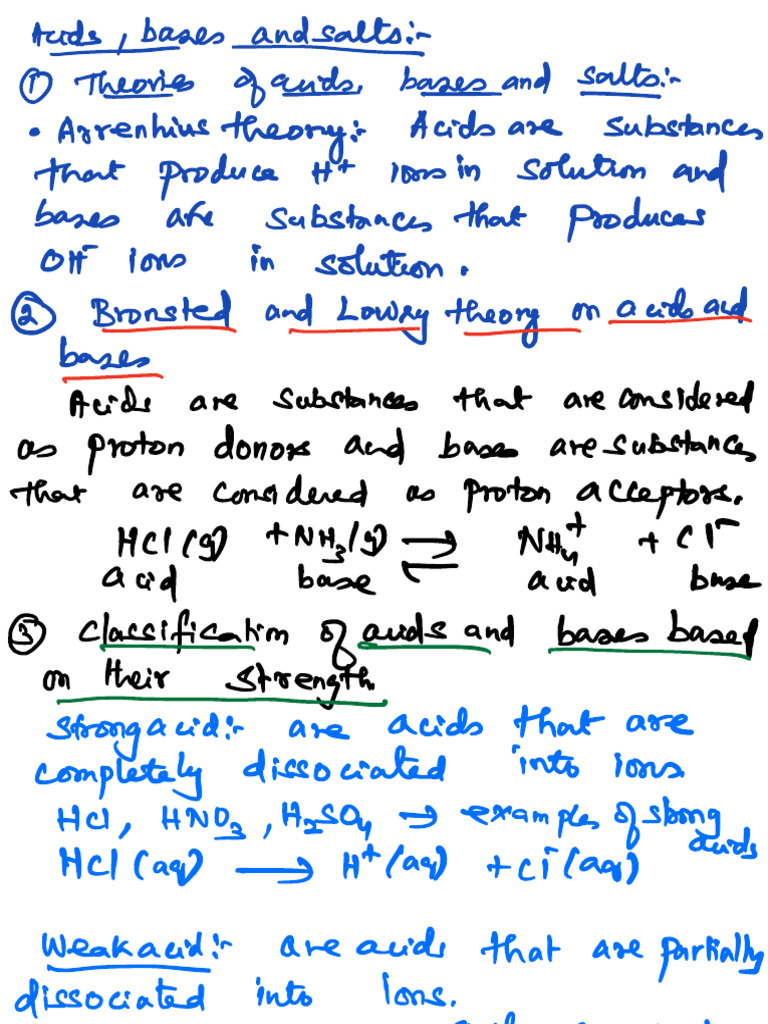 Acids, bases | PDF | Acid | Salt (Chemistry)