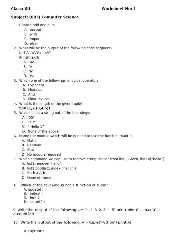 Python Fundamentals WS 1 | PDF | Control Flow | Software Development Python Fundamentals WS 1 | PDF | Control Flow | Software Development