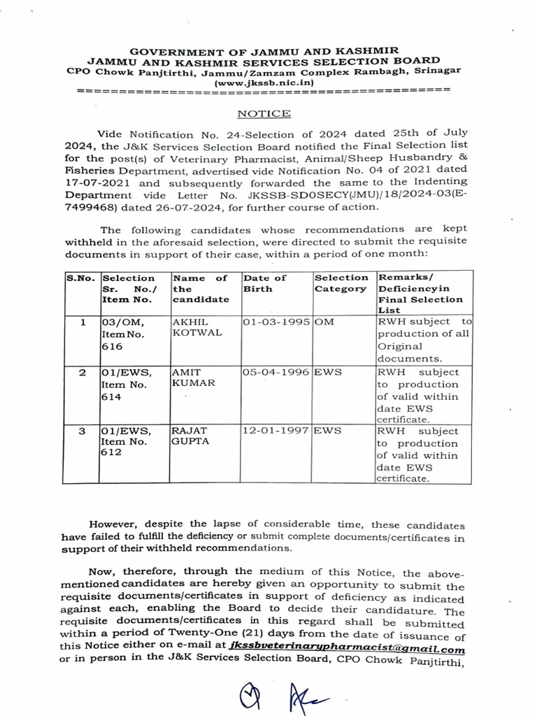 Veterinary Pharmacist Notice 23112024 | PDF