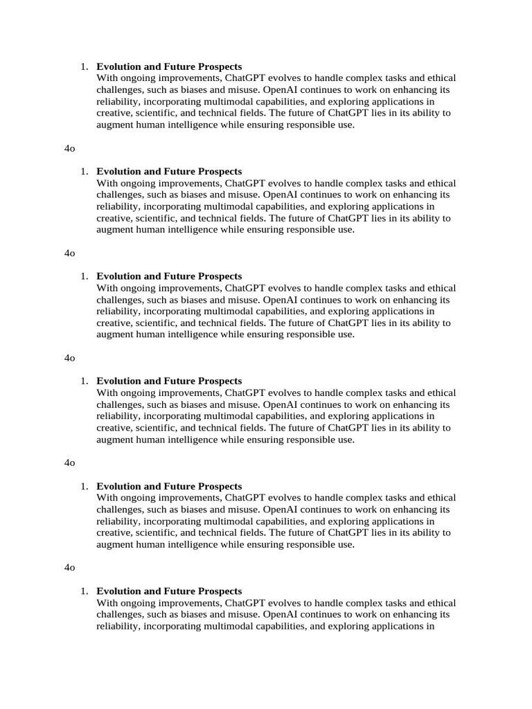 ChatGPT's Evolution and Future | PDF | Intelligence | Evolution