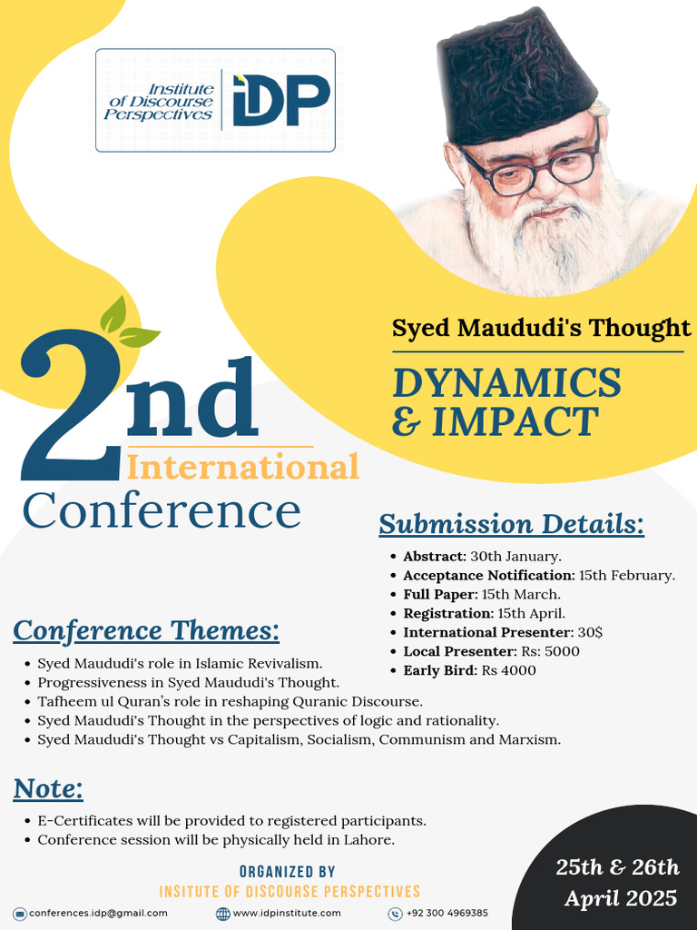 Syed Maududi Thought Conference 2024 | PDF