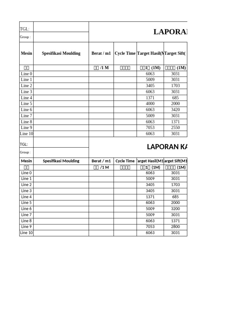 LAPORAN PRODUKSI NOVEMBER | PDF