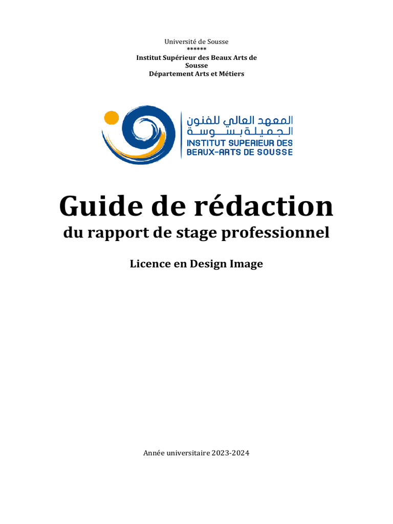Guide de rédaction rapport de stage | PDF