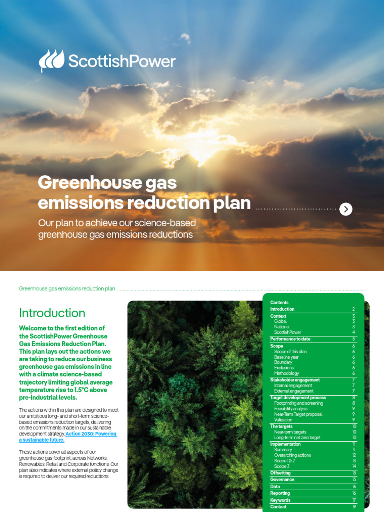 SP GHG Emissions Reduction Plan | PDF | Climate Change Mitigation ...