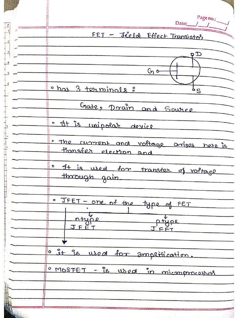 JFET Notes | PDF