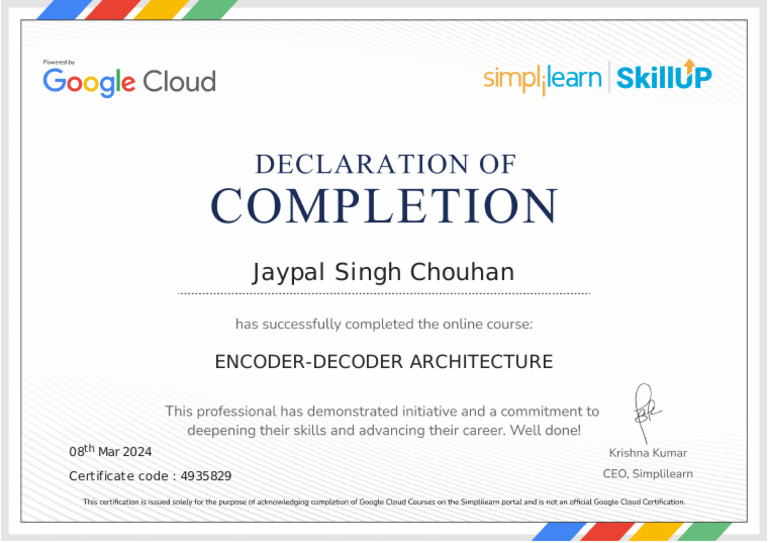 Simplilearn Certificate | PDF