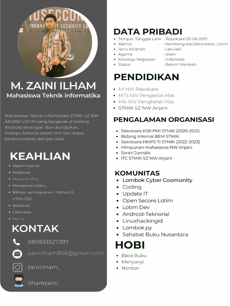 CV Zaini Ilham | PDF